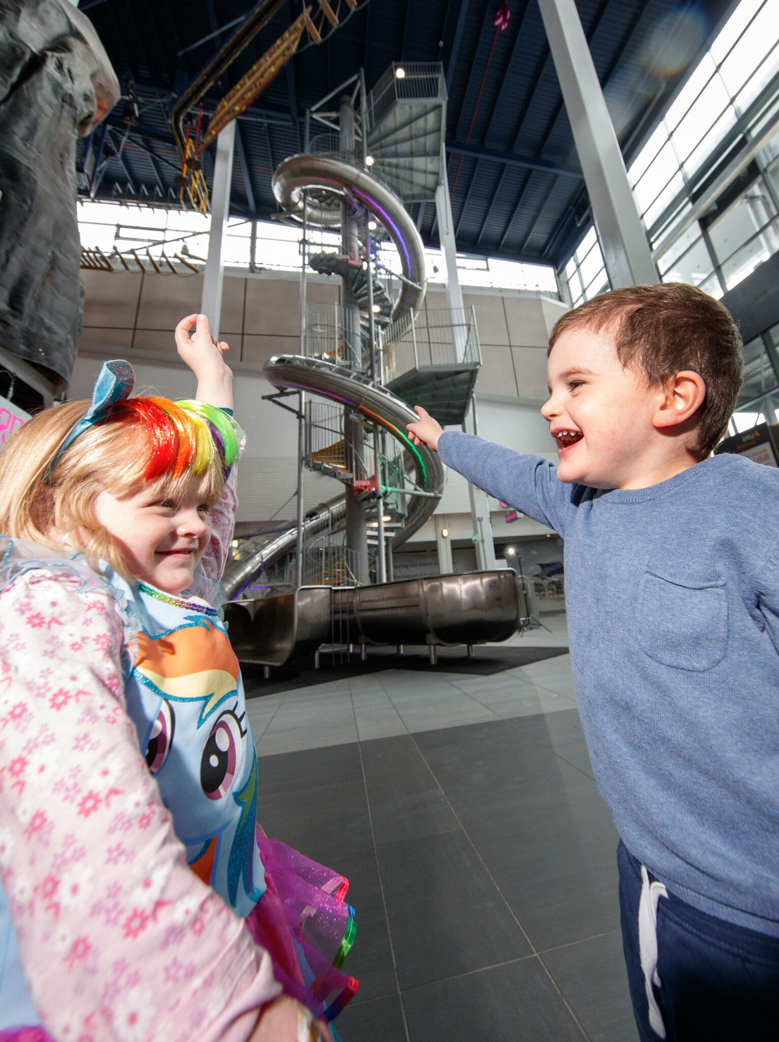 Thrills as UK’s tallest indoor slide opens in Soar at intu Braehead ...