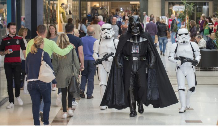 Darth Vader comes out from the Dark Side at Braehead mall to raise ...