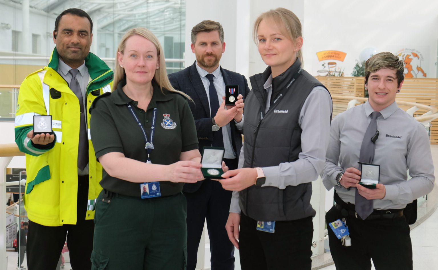 Awards recognise role of Braehead mall First Responders - Paisley Scotland