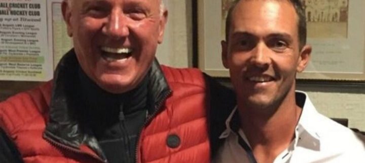 Con de Lange and Sandy Strang Spirit of Cricket Trophy - Paisley Scotland